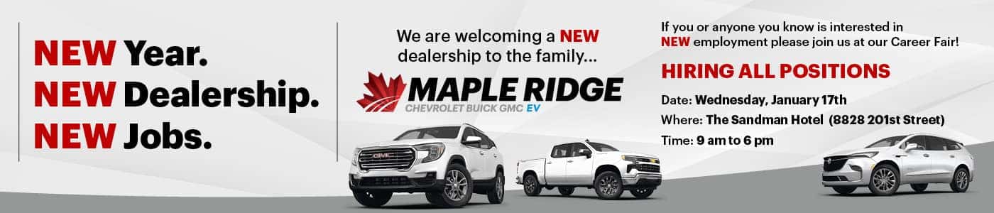 Pitt Meadows and Coquitlam Automotive Job | Maple Ridge Chevrolet Buick GMC