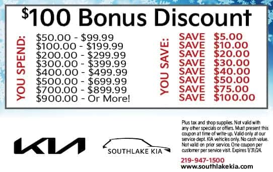 Kia Service Coupons at Southlake Kia in Merrillville, IN
