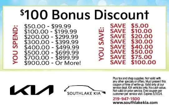 Kia Service Coupons at Southlake Kia in Merrillville, IN